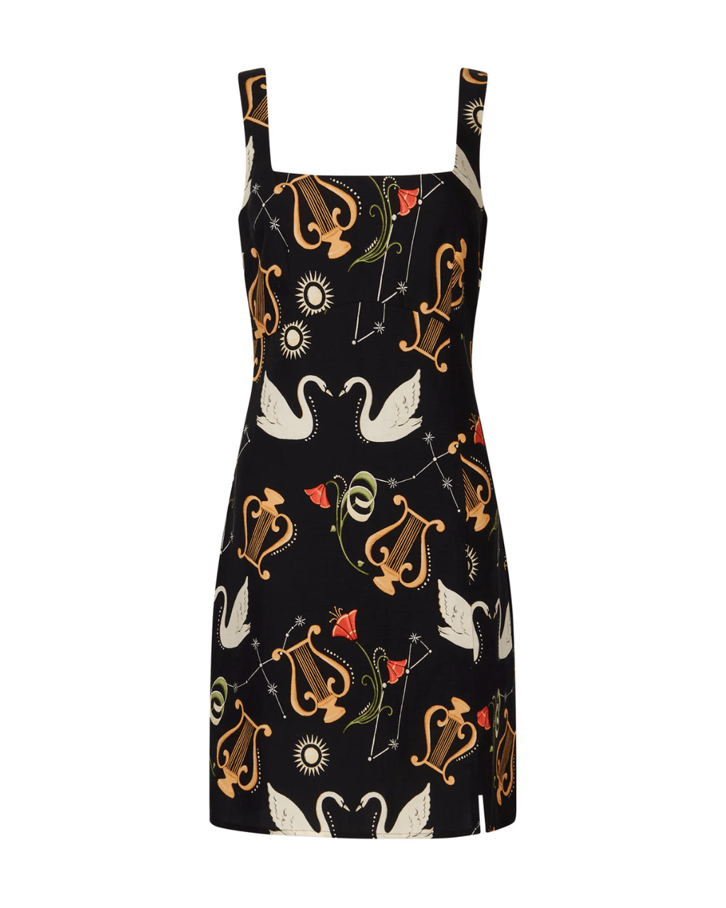 CONNIE BLACK CYGNUS AND LYRA PRINT MINI – FEBE Clothing